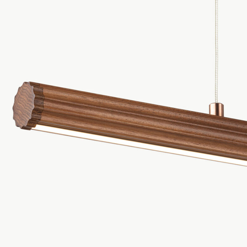 Fluted Roller Linear Timber Pendant – Workshopped
