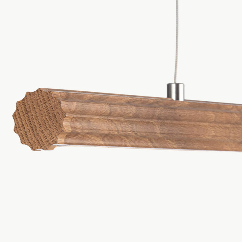 Fluted Roller Linear Timber Pendant – Workshopped