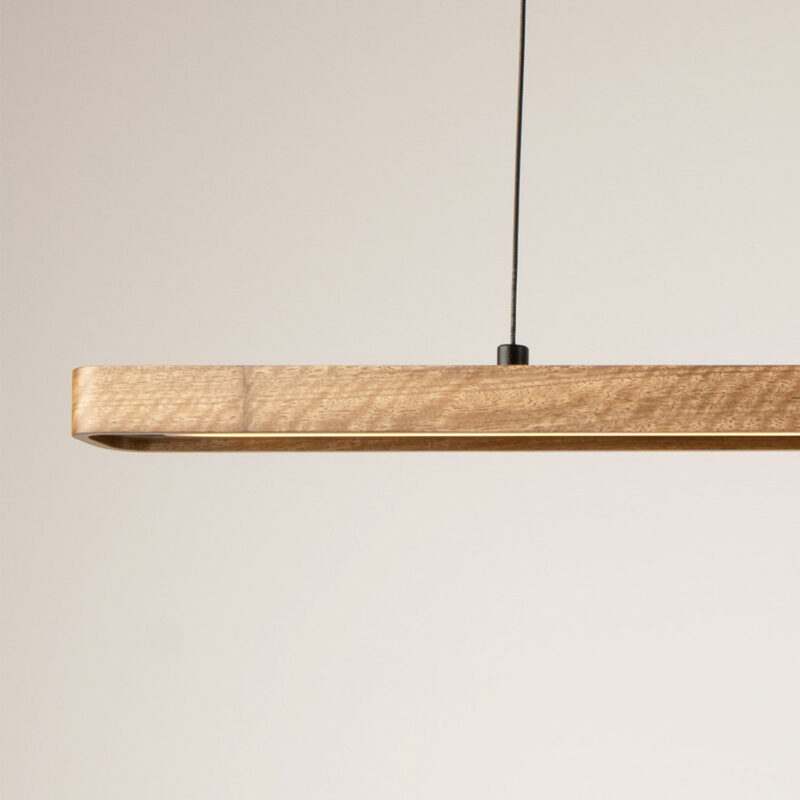 Hollow Linear Timber Pendant – Workshopped